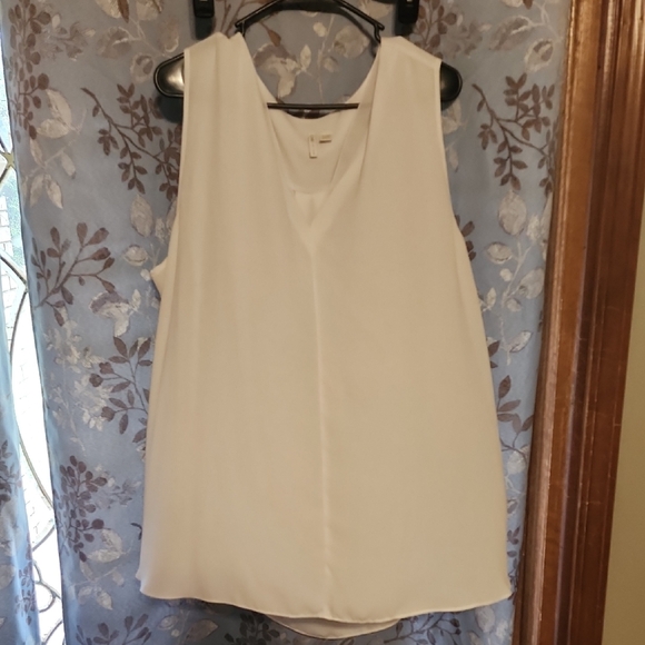Cato | Tops | Cato White Sleeveless Tank Top | Poshmark
